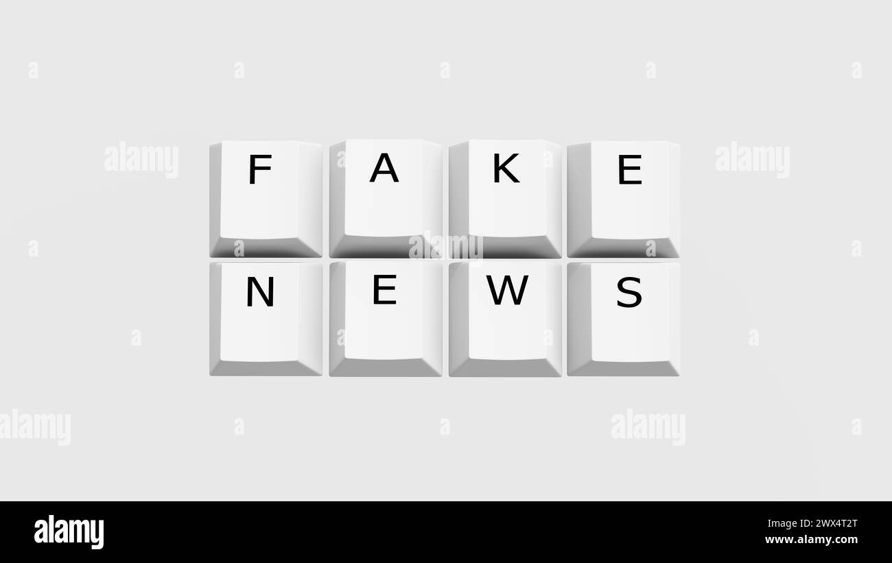 Fake news keyboard keys word internet communication technology ...