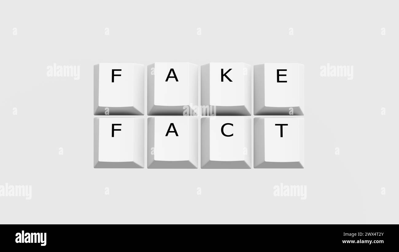 Fake fact news keyboard keys word internet communication technology ...