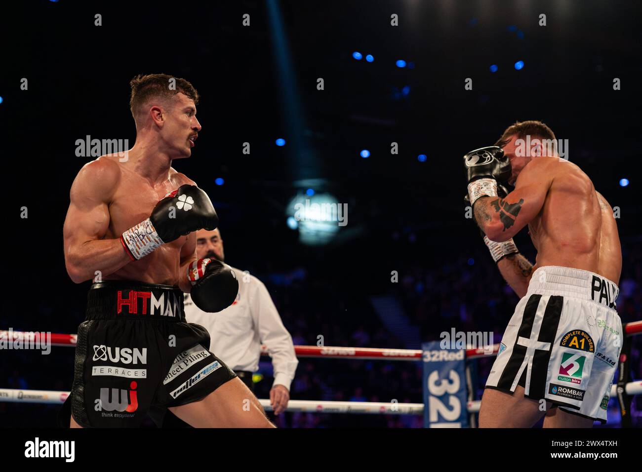 Nathan Heaney vs Brad Pauls for the British Middleweight Title Stock ...