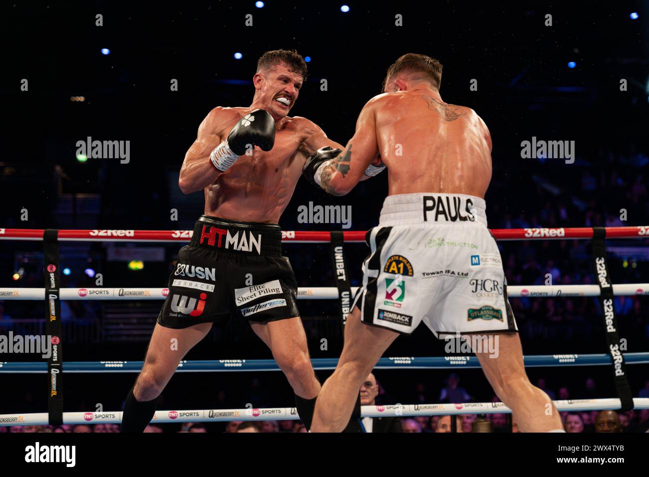 Nathan Heaney vs Brad Pauls for the British Middleweight Title Stock ...