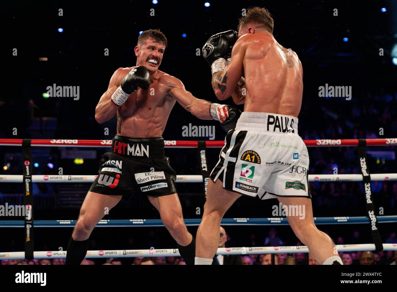 Nathan Heaney vs Brad Pauls for the British Middleweight Title Stock ...