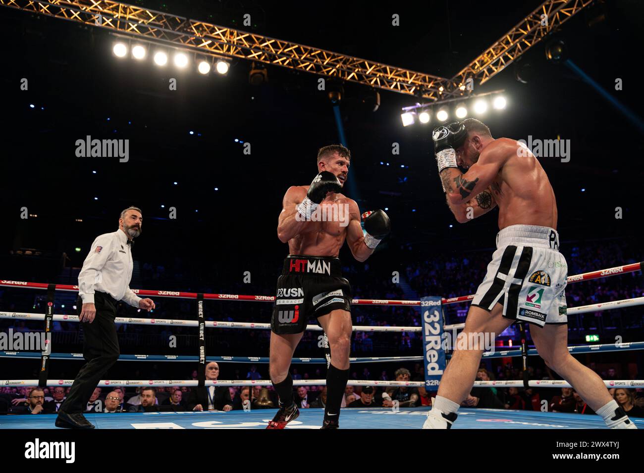 Nathan Heaney vs Brad Pauls for the British Middleweight Title Stock ...