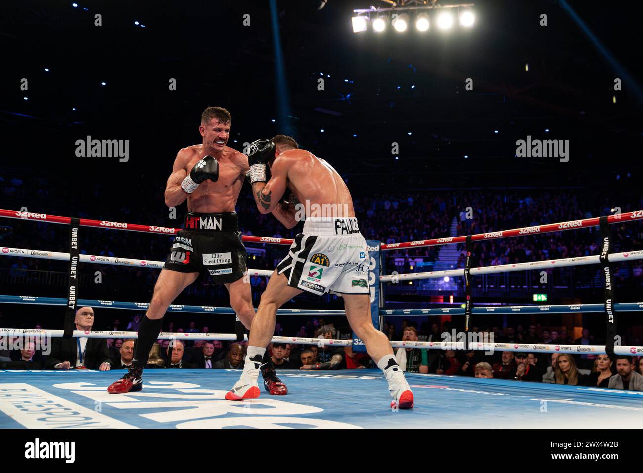 Nathan Heaney vs Brad Pauls for the British Middleweight Title Stock ...