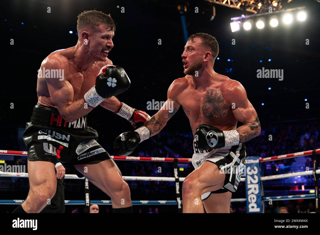 Nathan Heaney vs Brad Pauls for the British Middleweight Title Stock ...