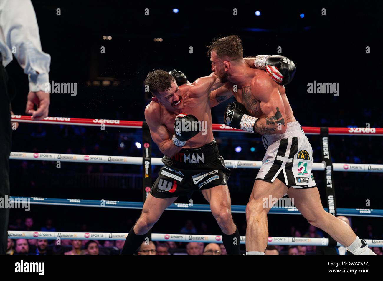 Nathan Heaney vs Brad Pauls for the British Middleweight Title Stock ...