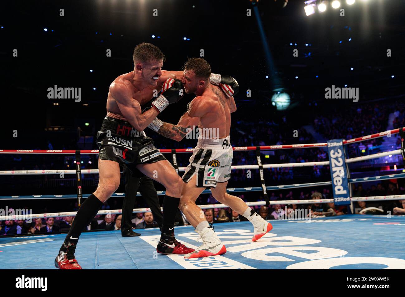 Nathan Heaney vs Brad Pauls for the British Middleweight Title Stock ...