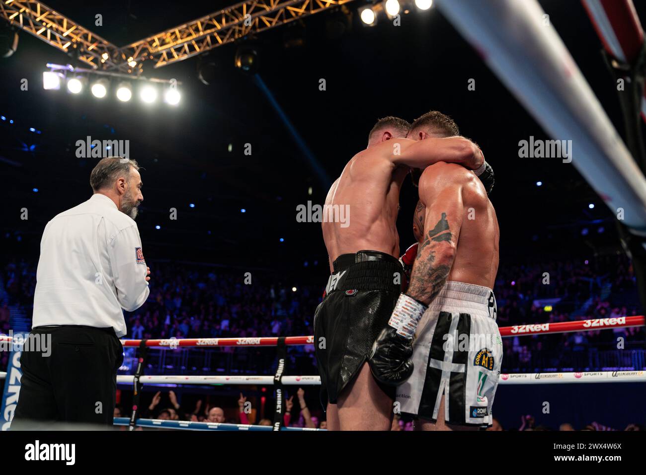 Nathan Heaney vs Brad Pauls for the British Middleweight Title Stock ...