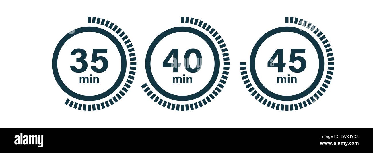 Clock symbols, stopwatch signs, Timer icons Stock Vector Image & Art ...