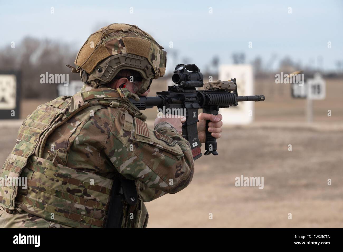Airmen from the 155th Security Forces Squadron qualify on various ...