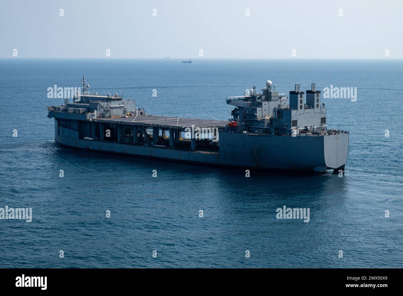 The Lewis B. Puller-class expeditionary mobile base USS Miguel Keith ...