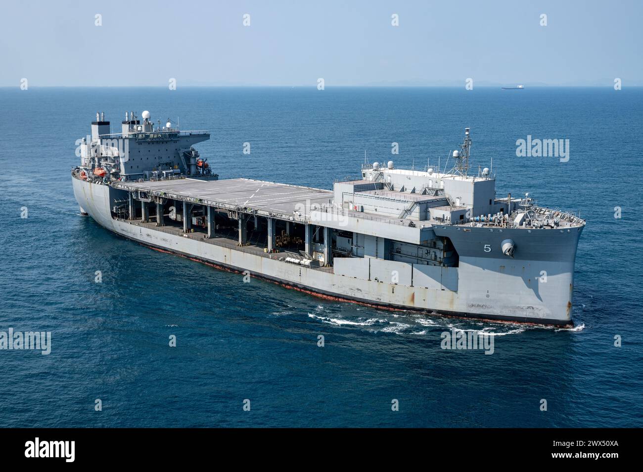 The Lewis B. Puller-class expeditionary mobile base USS Miguel Keith ...