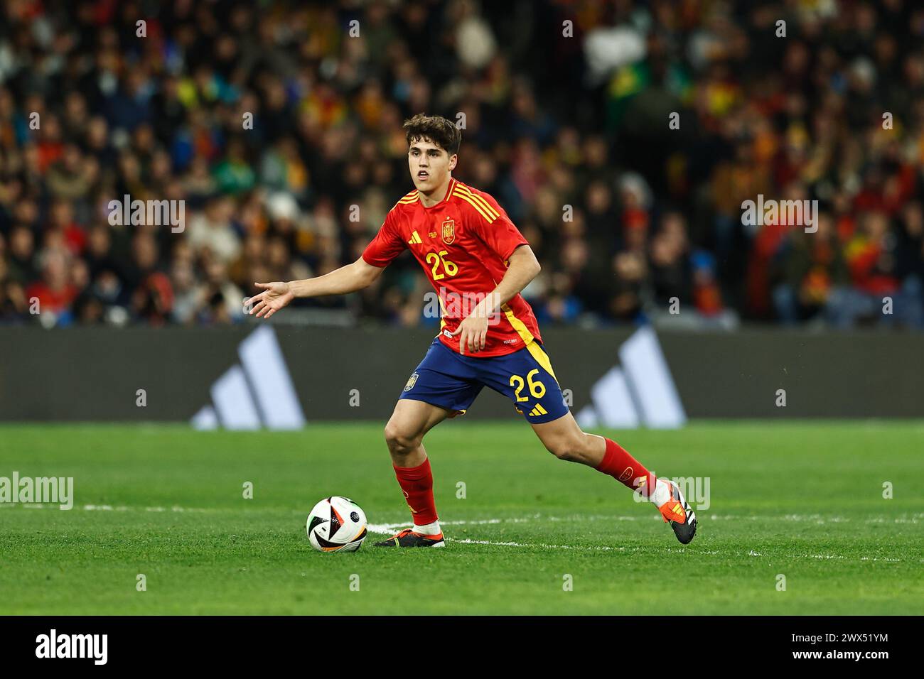 Madrid, Spain. 26th Mar, 2024. Pau Cubarsi (ESP) Football/Soccer ...