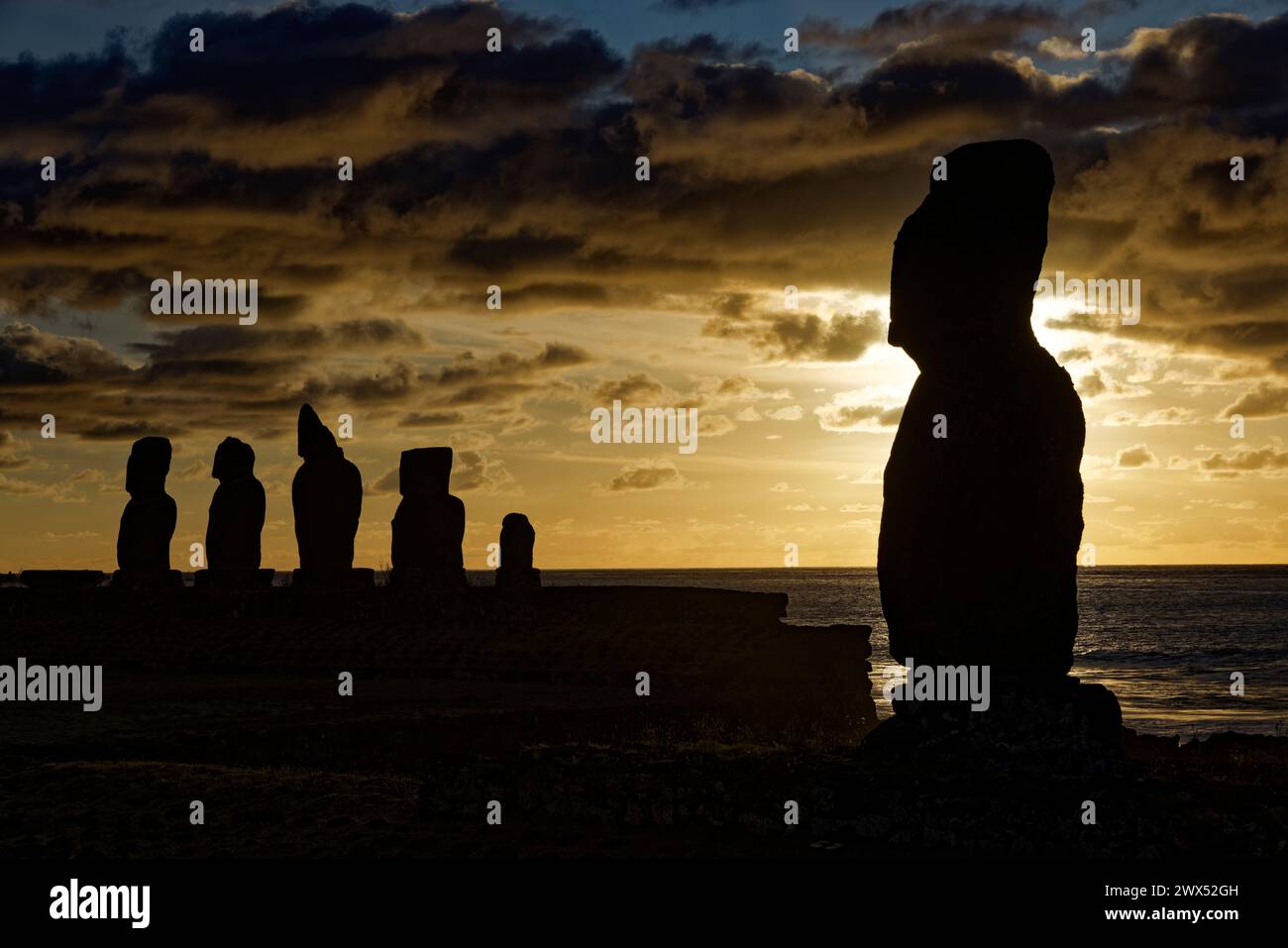 Hanga Roa, Easter Island, Chile. 30th Dec 2023. Archaeological site of ...