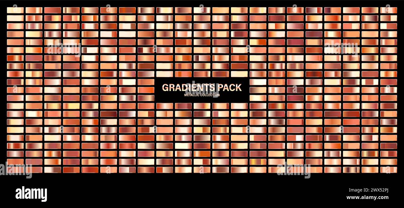 Bronze, copper orange glossy gradient, metal foil texture. Color swatch ...