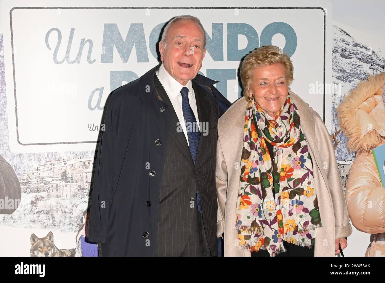 Rome, Italy. 27th Mar, 2024. Gianni Letta (l) and Maddalena Marignetti ...