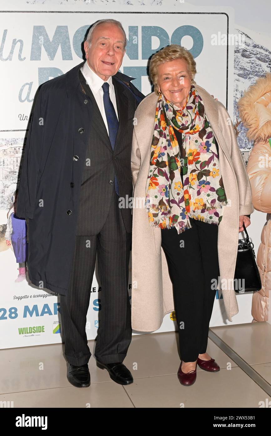 Rome, Italy. 27th Mar, 2024. Gianni Letta (l) and Maddalena Marignetti ...