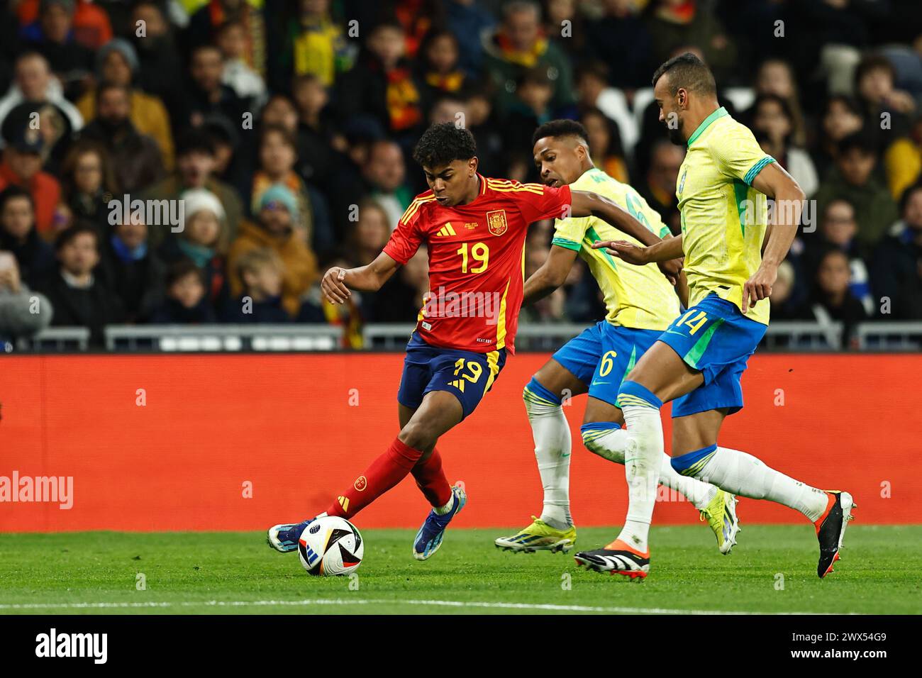 Madrid, Spain. 26th Mar, 2024. Lamine Yamal (ESP) Football/Soccer ...