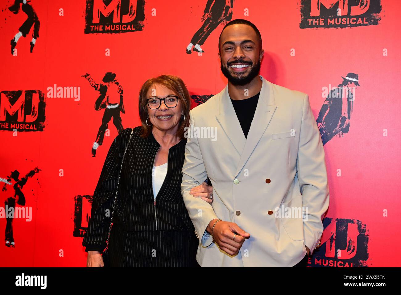 London, UK. 27th Mar, 2024. Jason Michael Webb and mom attends the ...
