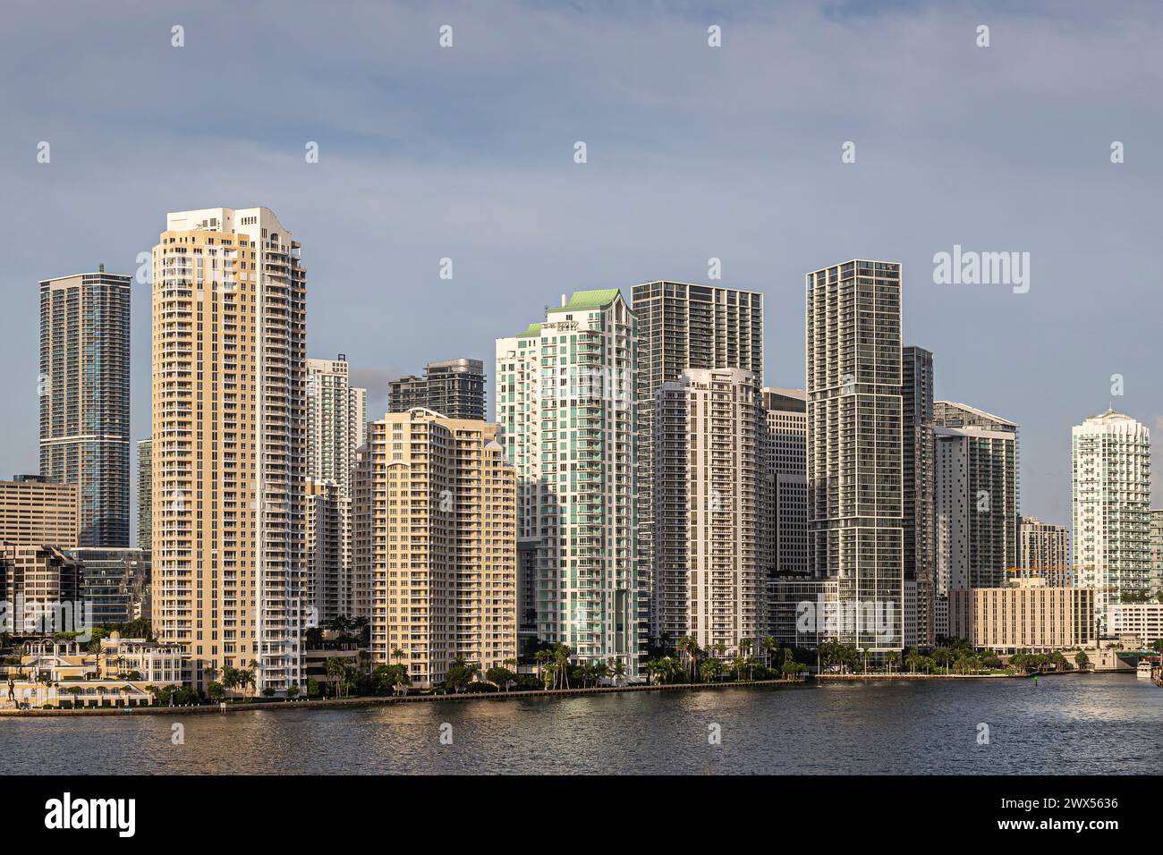 Miami, Florida, USA - July 29, 2023: High-rise buildings on Brickell ...