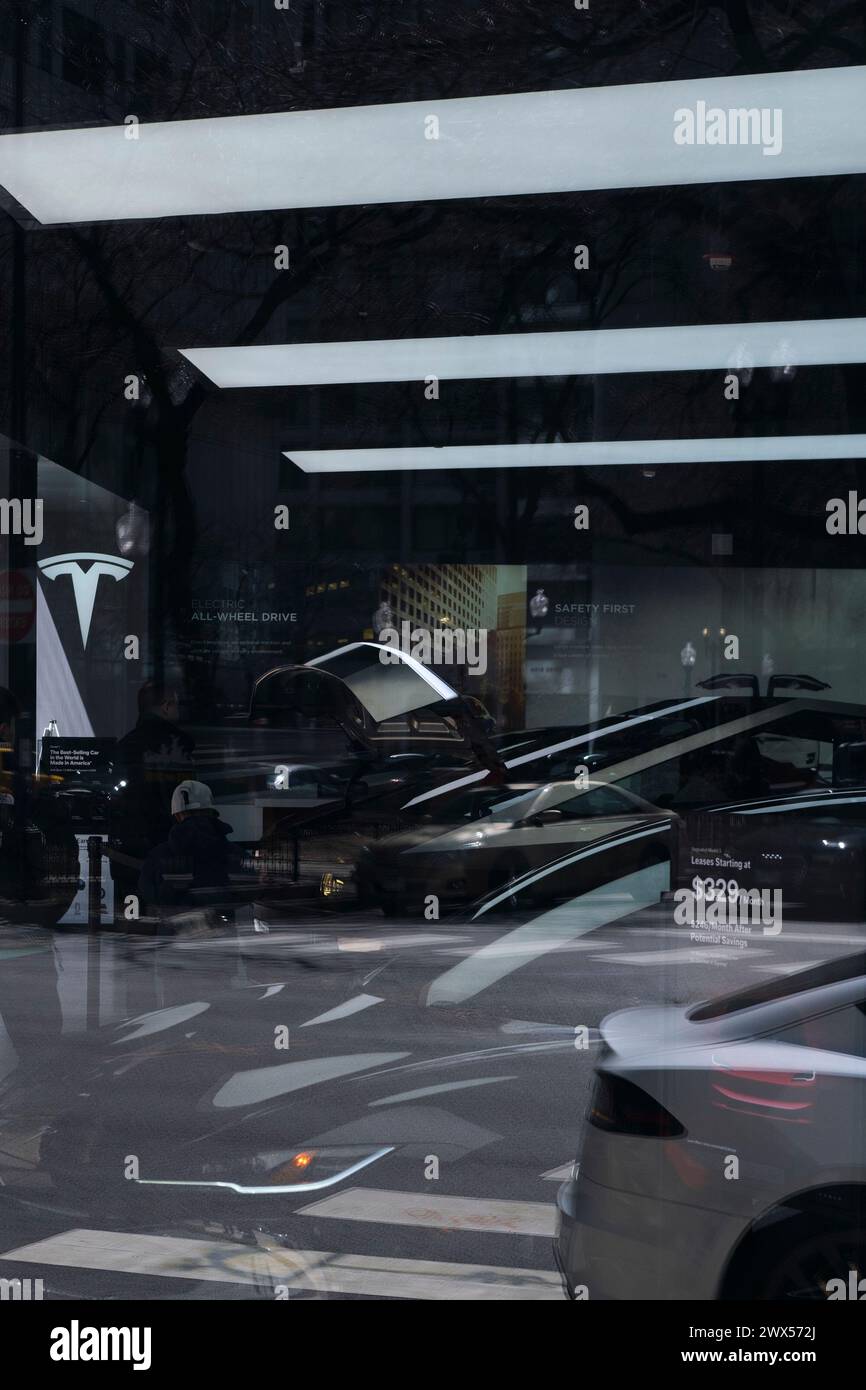 Chicago, USA. 27th Mar, 2024. Tesla Cyberyruck on display at Tesla ...