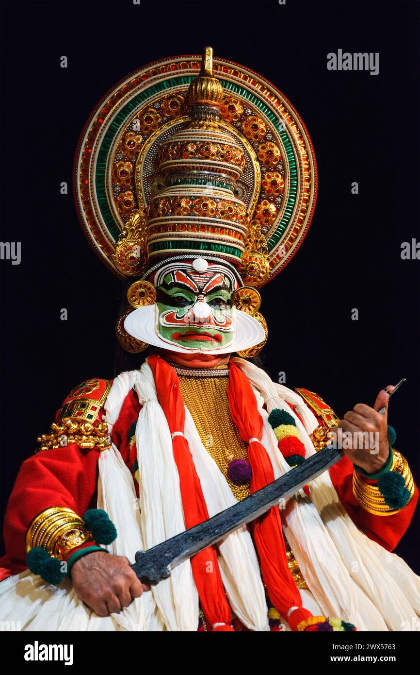 Kathakali dance. Bhava Bhavanam Festival. September 2009. Chenna Stock ...