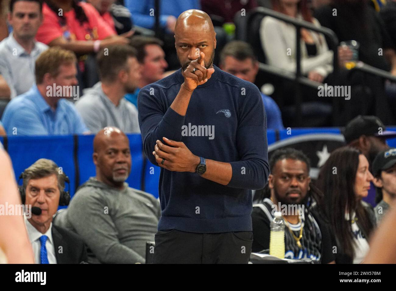 Orlando, Florida, USA, March 27, 2024, Orlando Magic head coach Jamahl ...