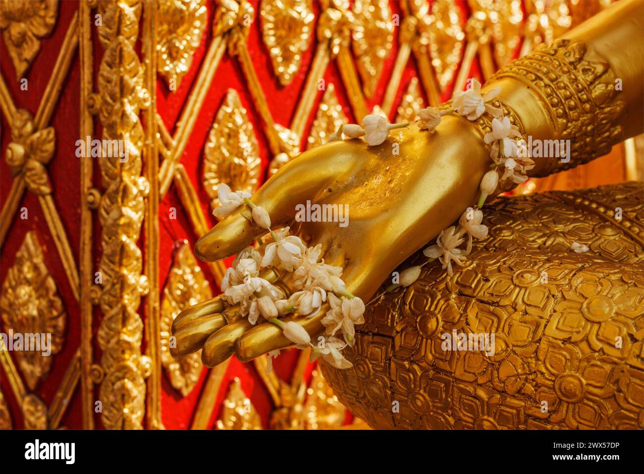 Buddha statue hand Stock Photo - Alamy
