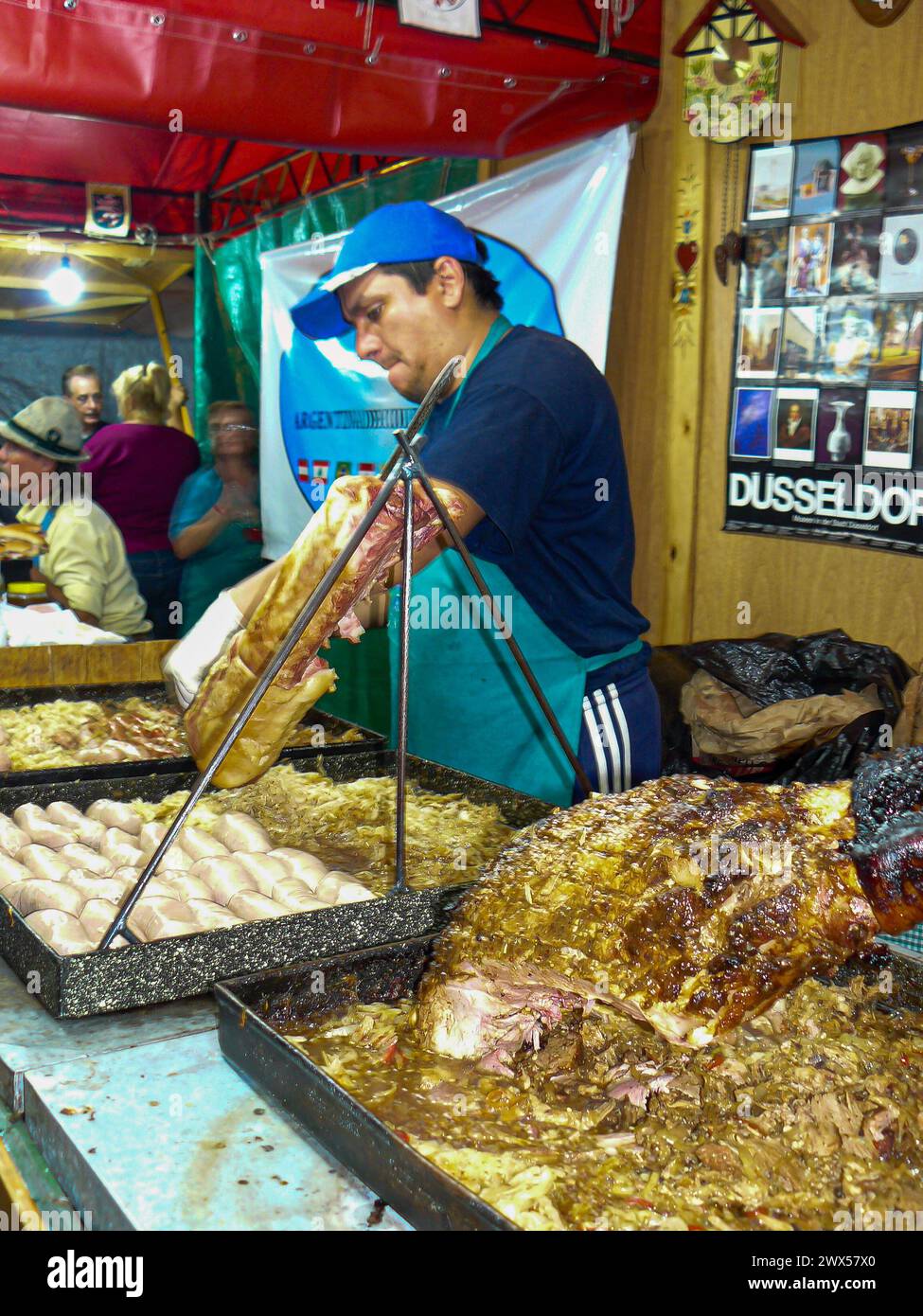 young man cooking arabic street food Stock Photo - Alamy