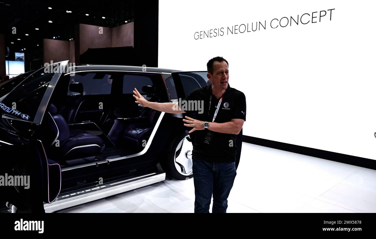 Genesis Neon Concept during press day at the New York International ...