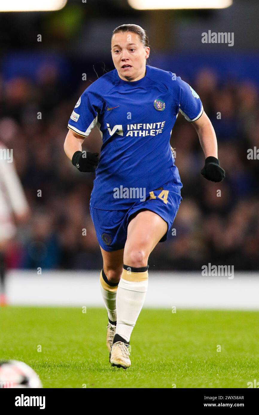London, UK. 27th Mar, 2024. Chelsea's Fran Kirby in action during the ...