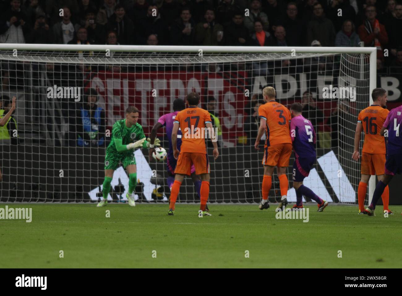 Frankfurt, Germany. , . 1 Bart Verbruggen (Keeper) during the Friendly Football match between ...