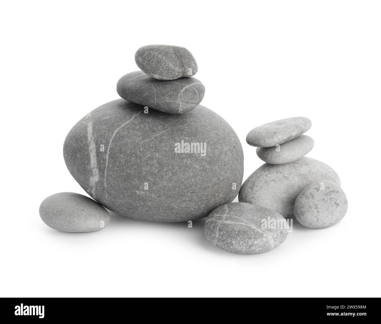 Group of different stones isolated on white Stock Photo - Alamy