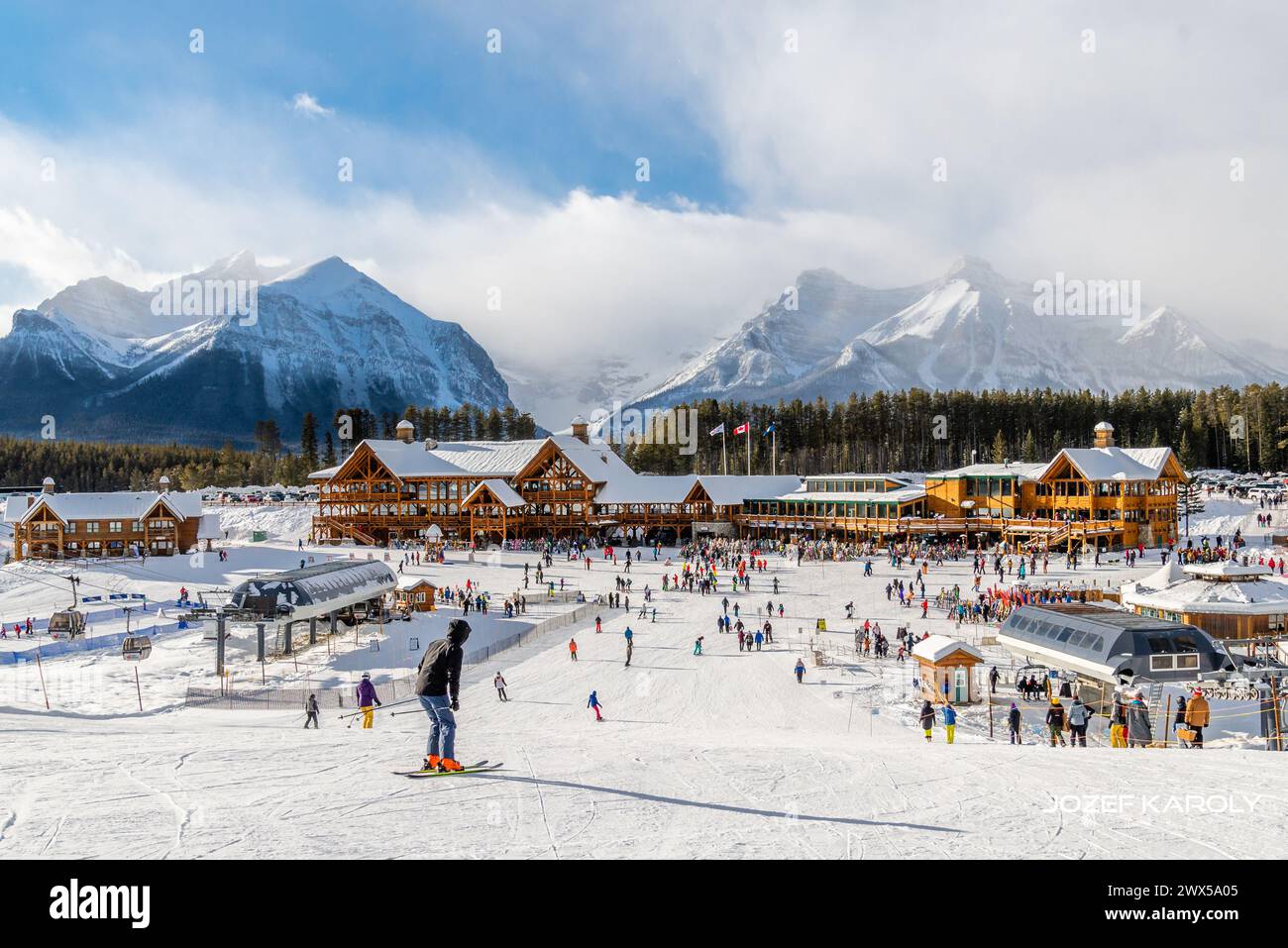 Lake Louise Ski Resort, Alberta, Canada Stock Photo - Alamy