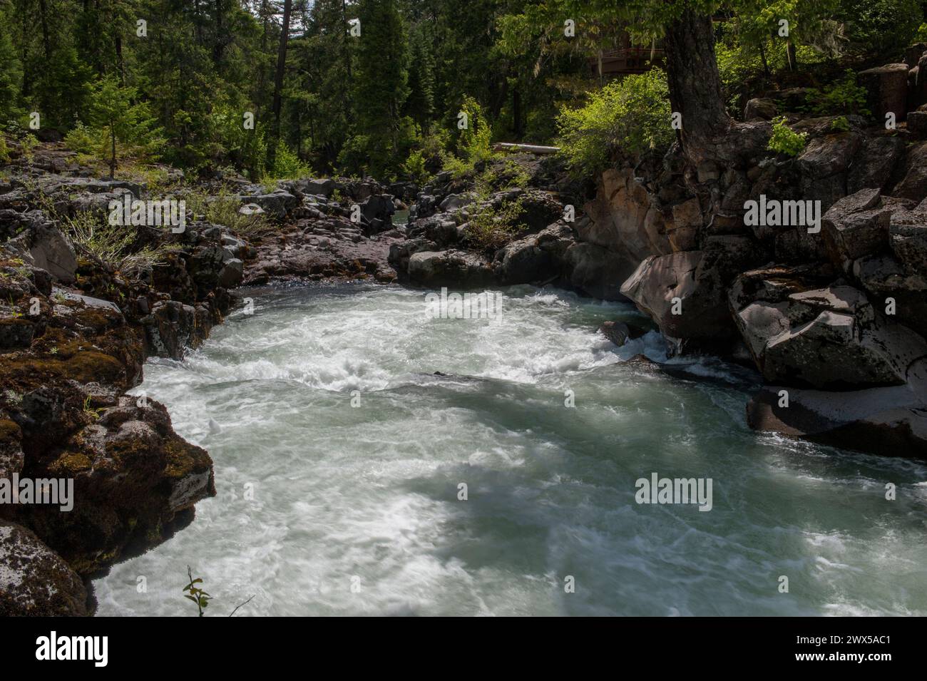 The Natural Bridge of Oregon's Rogue River, where the river briefly ...