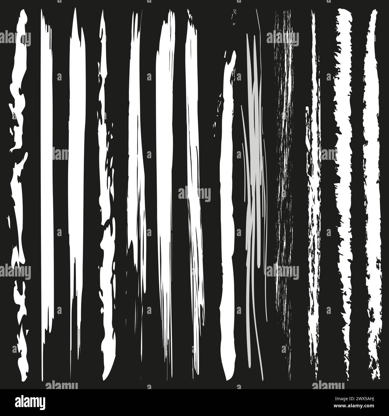 Black and white brush strokes. Abstract paint texture. Hand-drawn ...