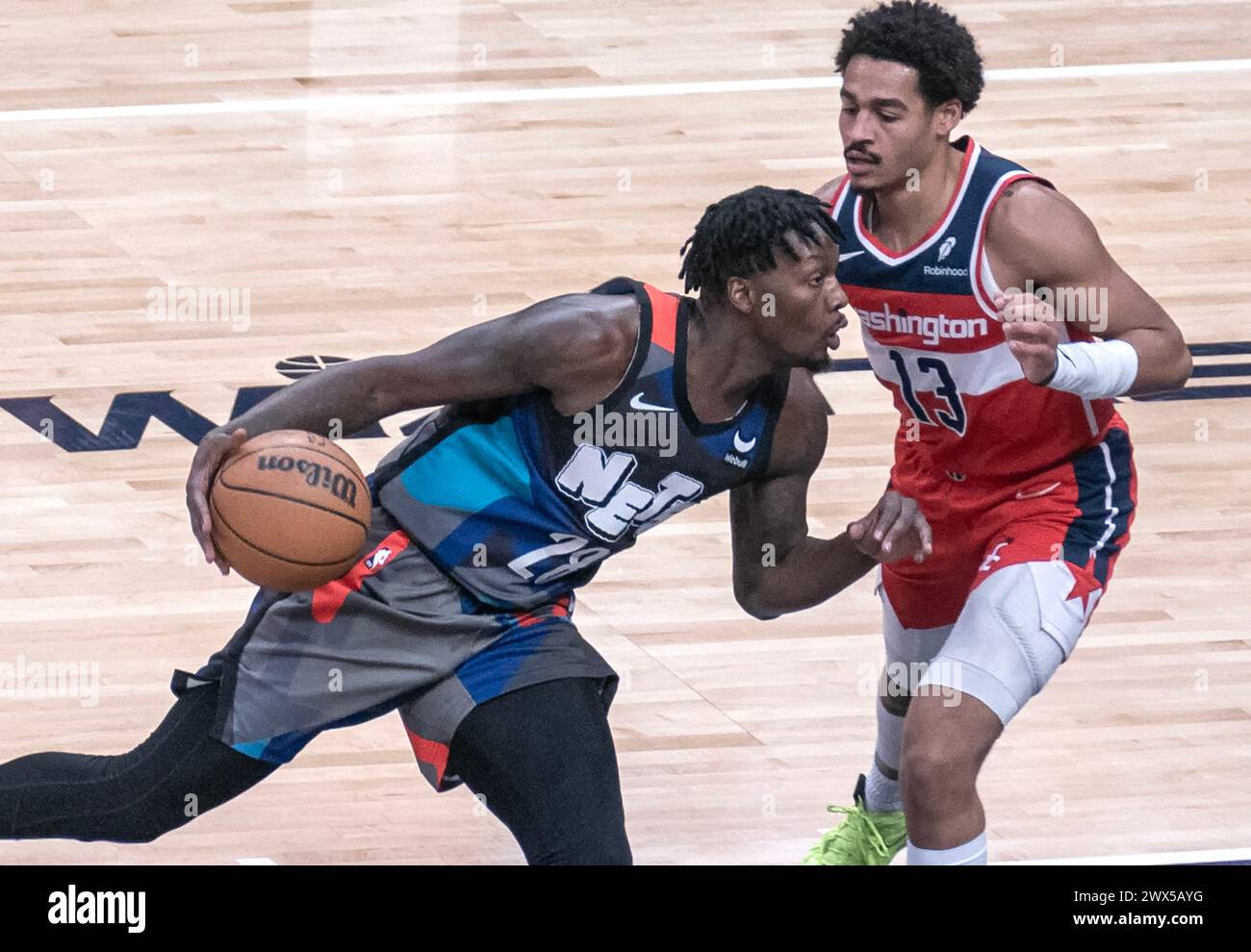 WASHINGTON, DC - MARCH 27: Brooklyn Nets forward Dorian Finney-Smith ...