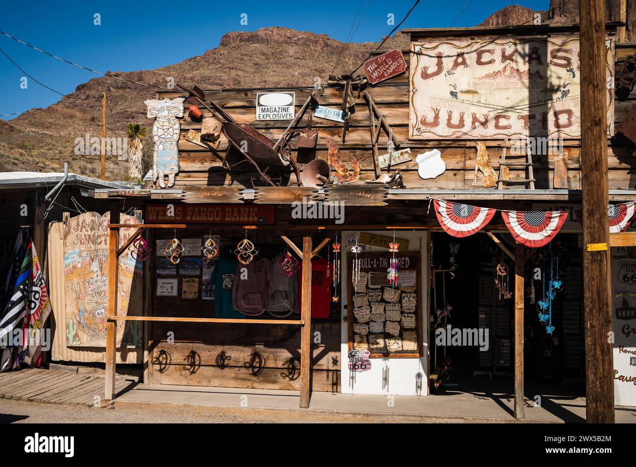 The historic gold mining town of Oatman Arizona, USA Stock Photo - Alamy