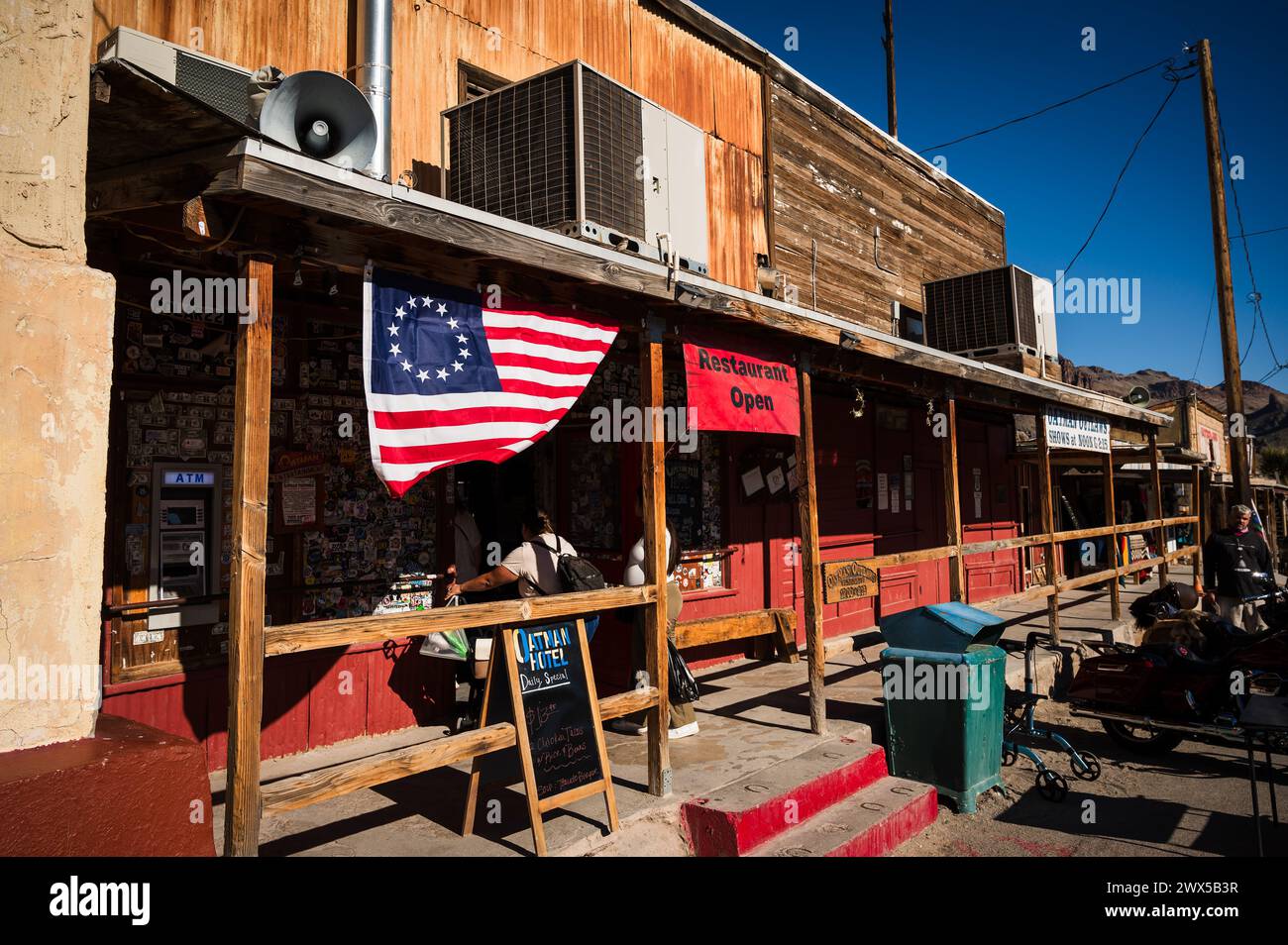 The historic gold mining town of Oatman Arizona, USA Stock Photo - Alamy