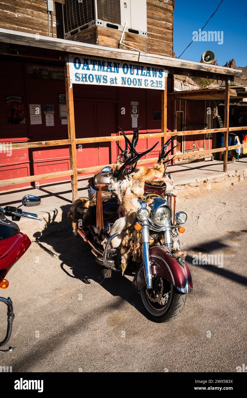 Custom motorcycles on the main street of the historic gold mining town ...