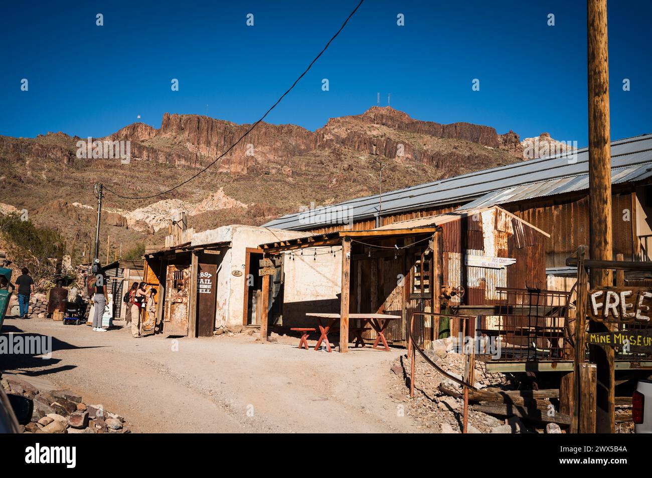 The historic gold mining town of Oatman Arizona, USA Stock Photo - Alamy