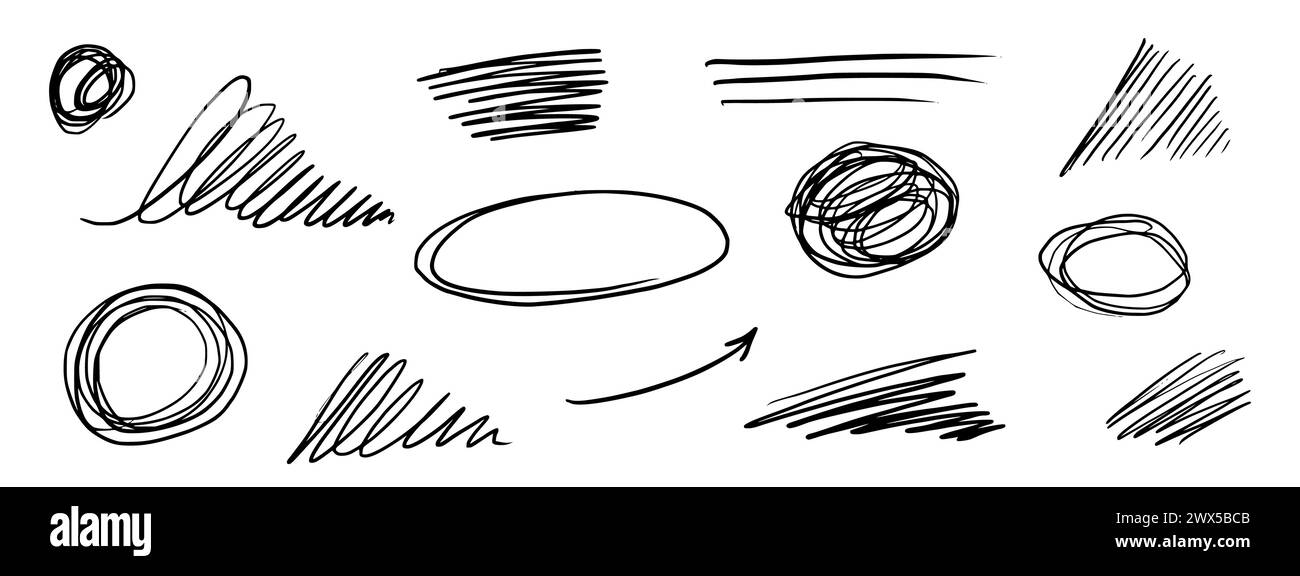 Scratch pen line scribble pencil vector. Scratch texture, pen line ...