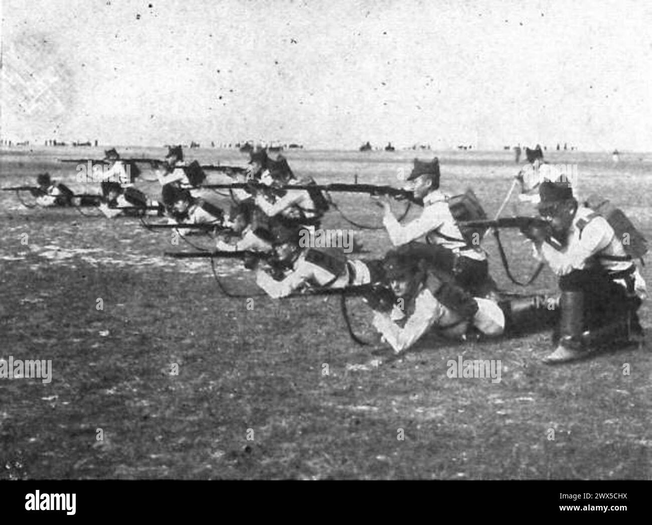 Romanian soldiers during a training exercise. The rifle is the ...