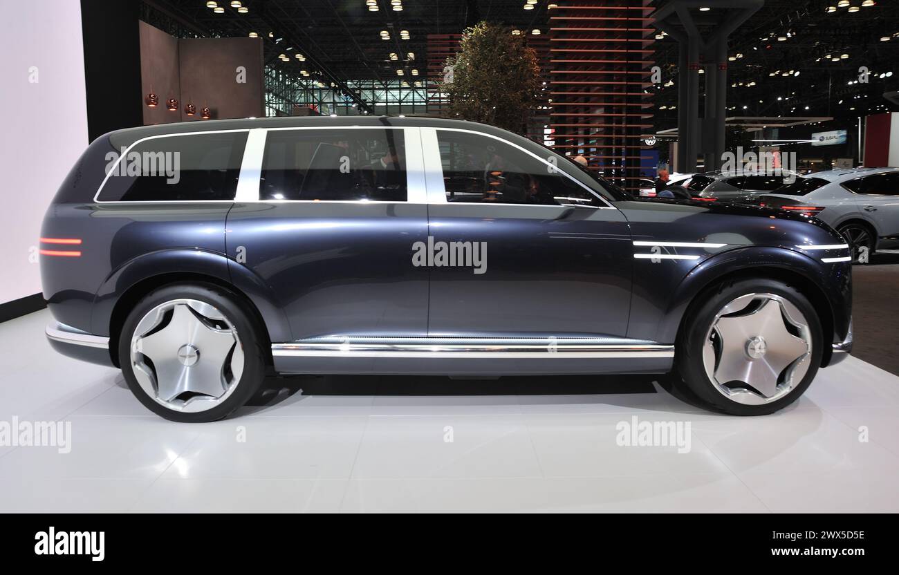 New York, USA. 27th Mar, 2024. Genesis Neolun concept on display at the ...