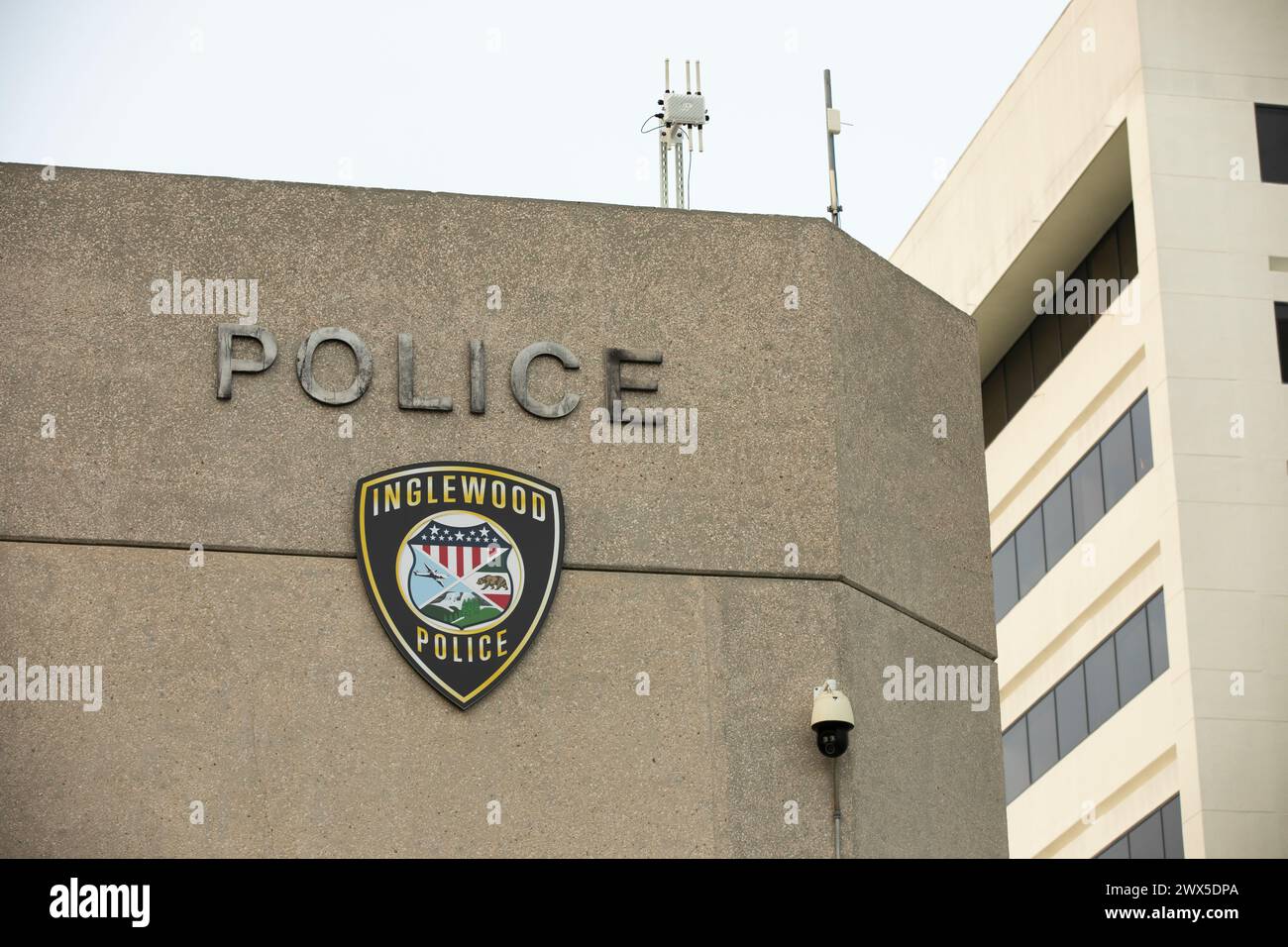 Inglewood, California, USA - October 7, 2022: Afternoon foggy sunlight ...