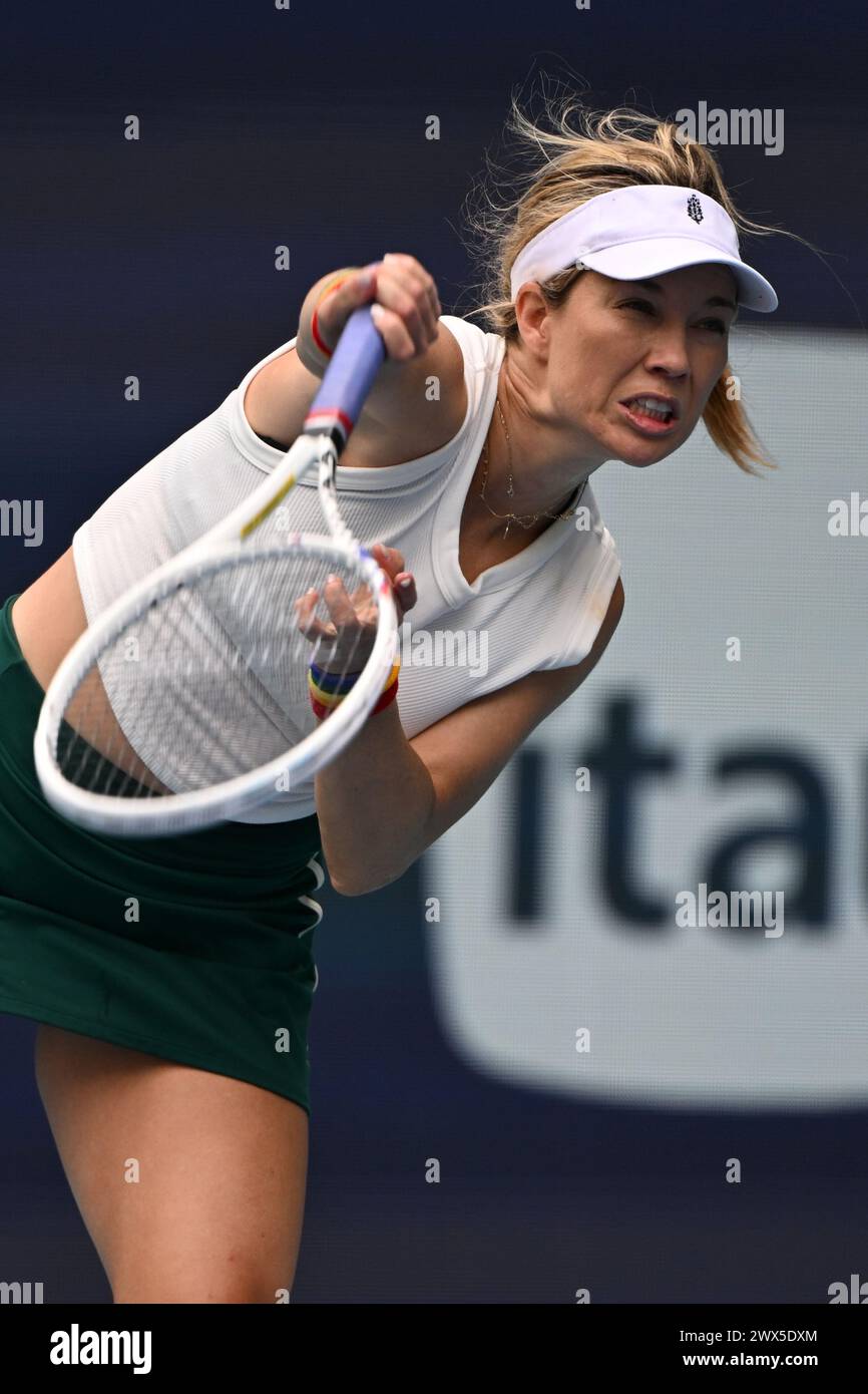 Miami Gardens FL, USA. 27th Mar, 2024. Danielle Collins Vs Caroline ...