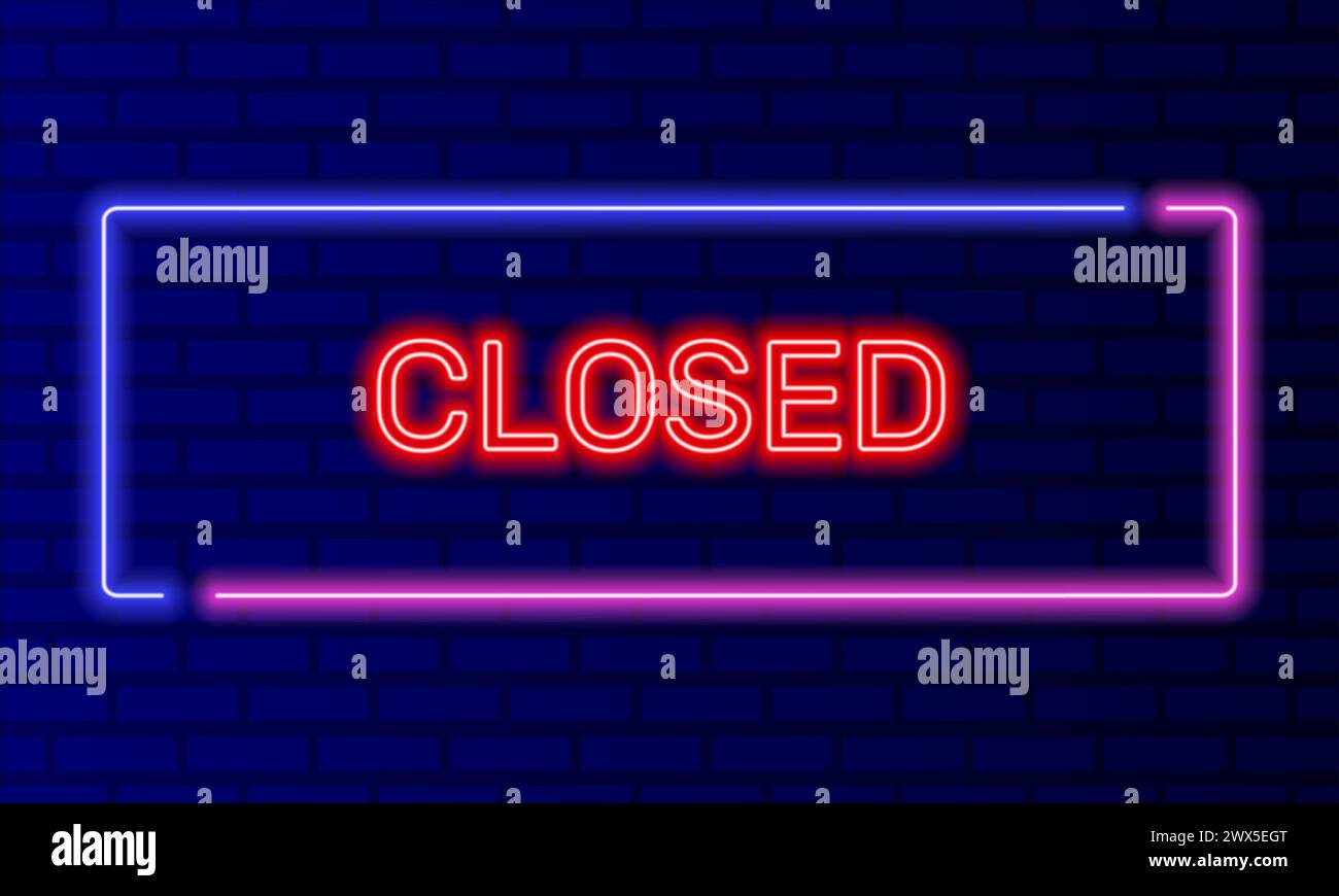 Neon sign advertisement in shop Stock Vector Images - Alamy