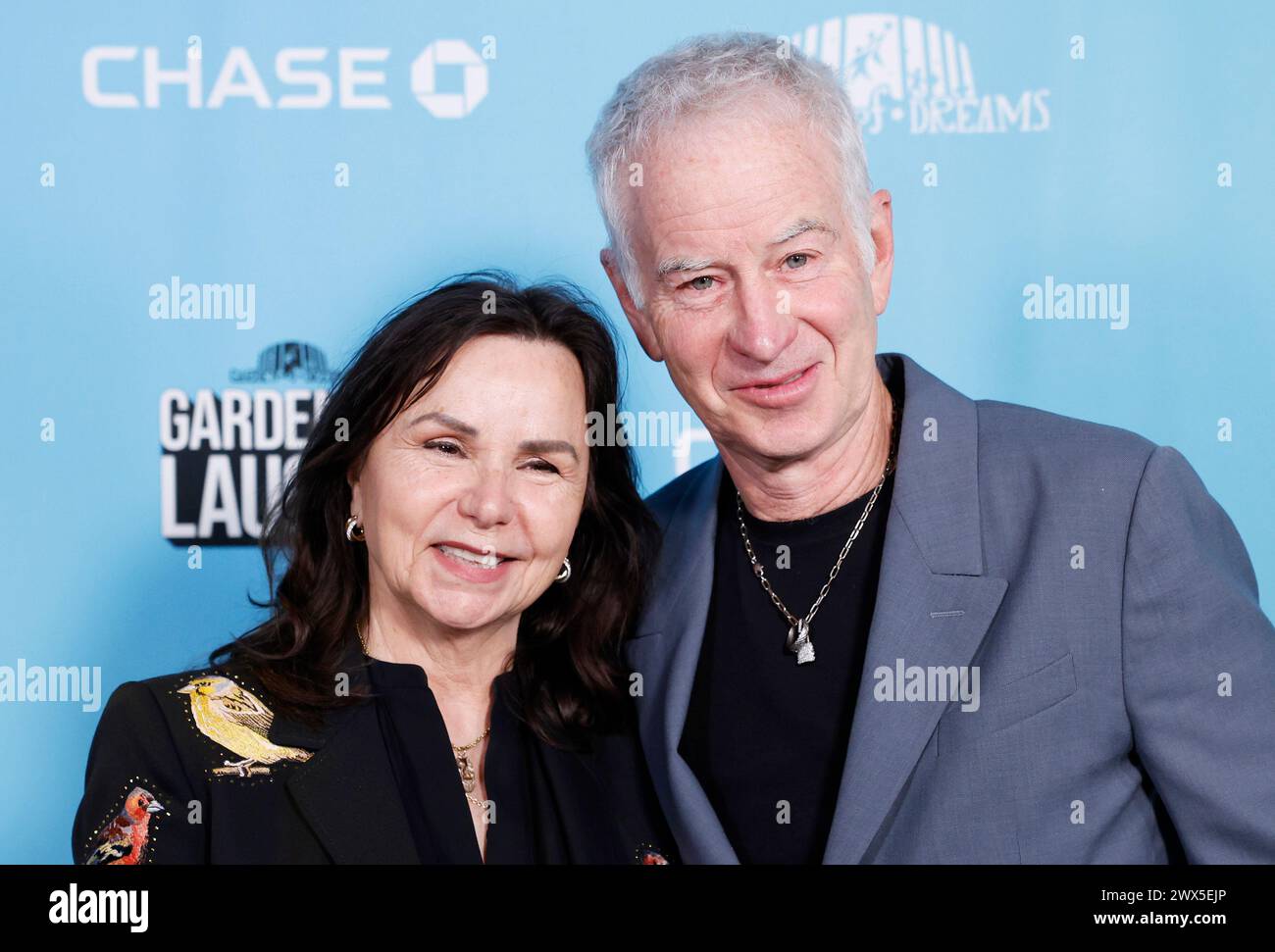 New York, United States. 27th Mar, 2024. Patty Smyth and John McEnroe ...