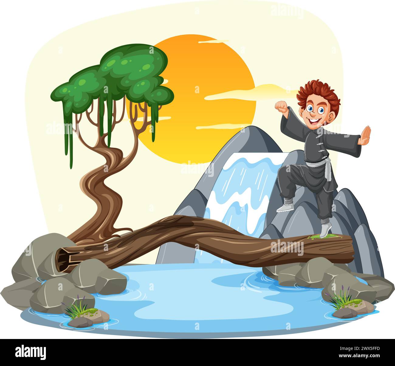 Water over trees Stock Vector Images - Alamy