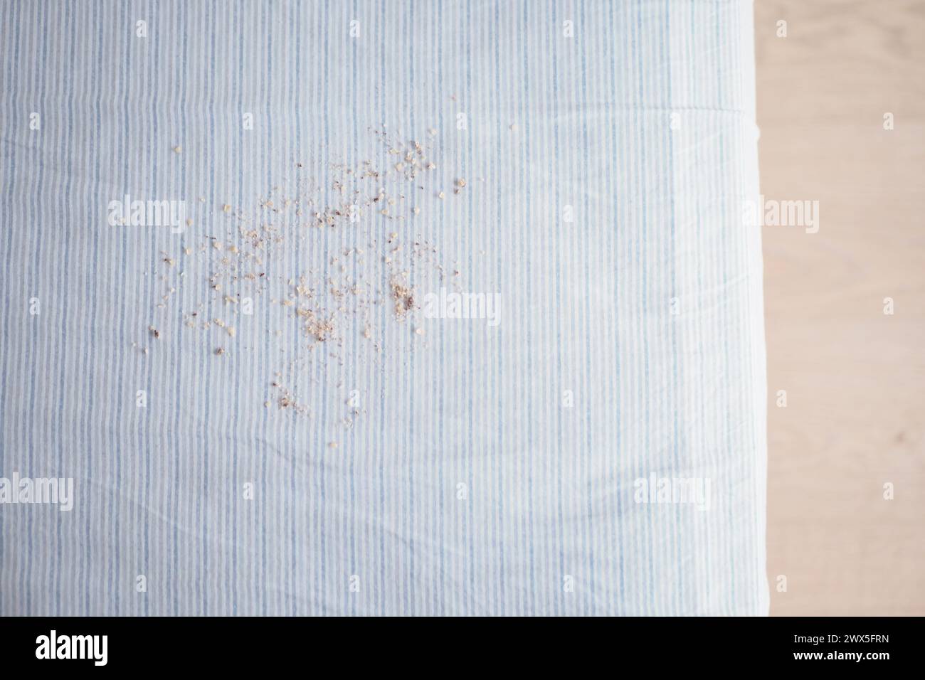 dirty stain or dust on white bed Stock Photo - Alamy