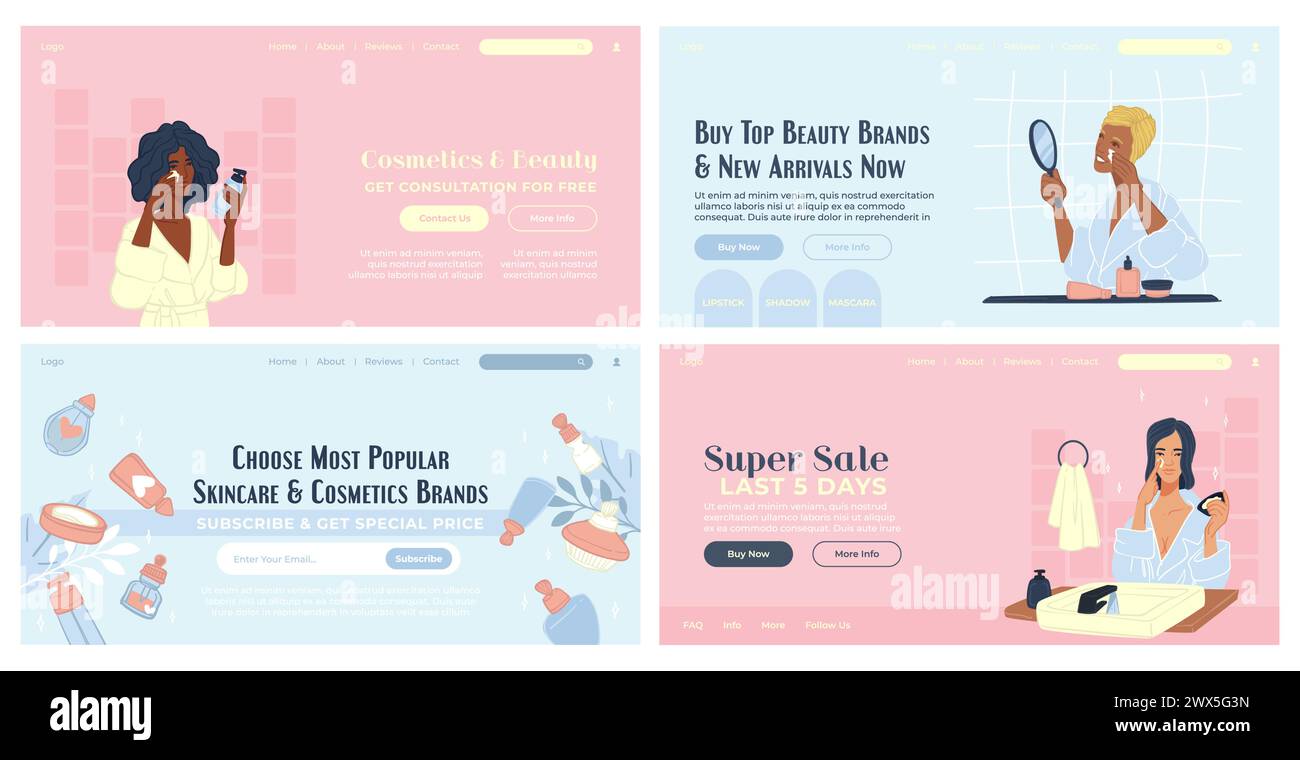 Shopping online landing page Stock Vector Images - Alamy